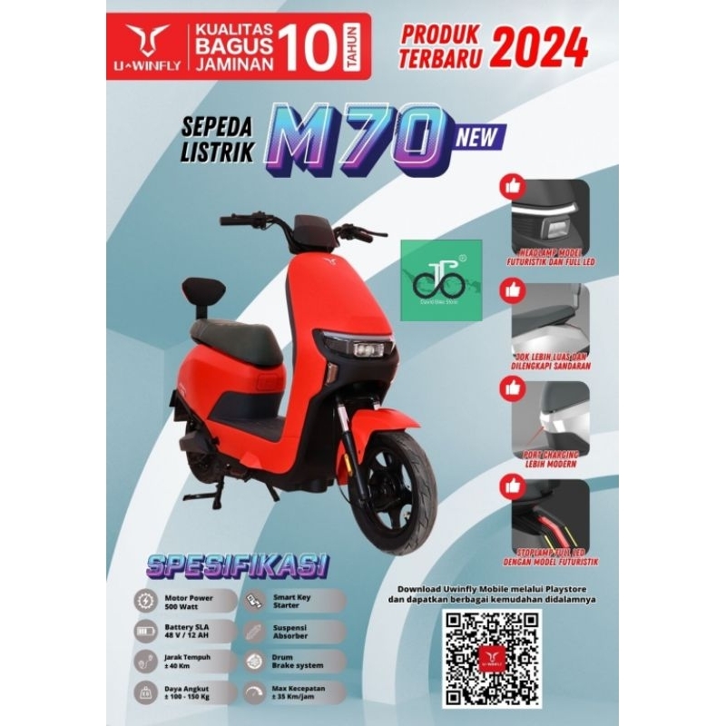 Jual Sepeda Listrik Uwinfly M70 Terbaru M 70 | Shopee Indonesia