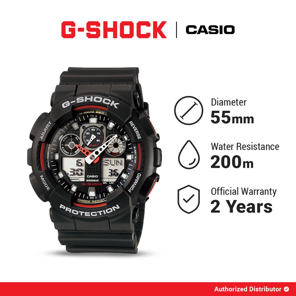 Jual [READY INSTANT] G-shock Jam Tangan Original GA-100-1A4DR-BSK ...