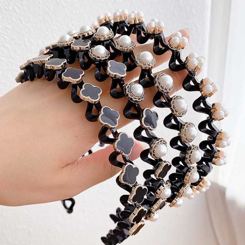 Jual V2 - Bando Rambut Fashion Korea Dengan 16 Buah Manik Motif Mutiara ...