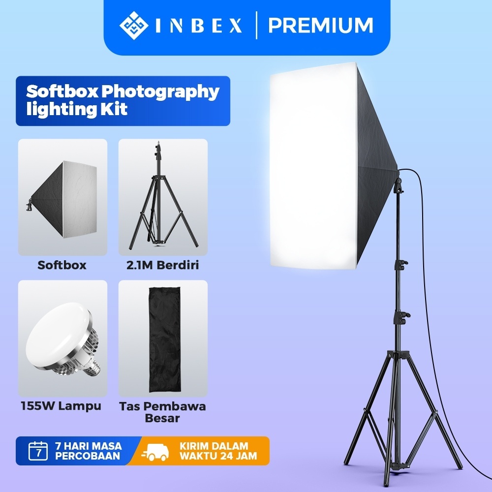 Jual INBEX Softbox Lighting Kit Lampu Foto For Professional Live ...