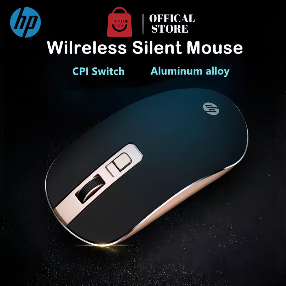 Jual HP S4000 mouse wireless gaming silent click laptop pc macro ...