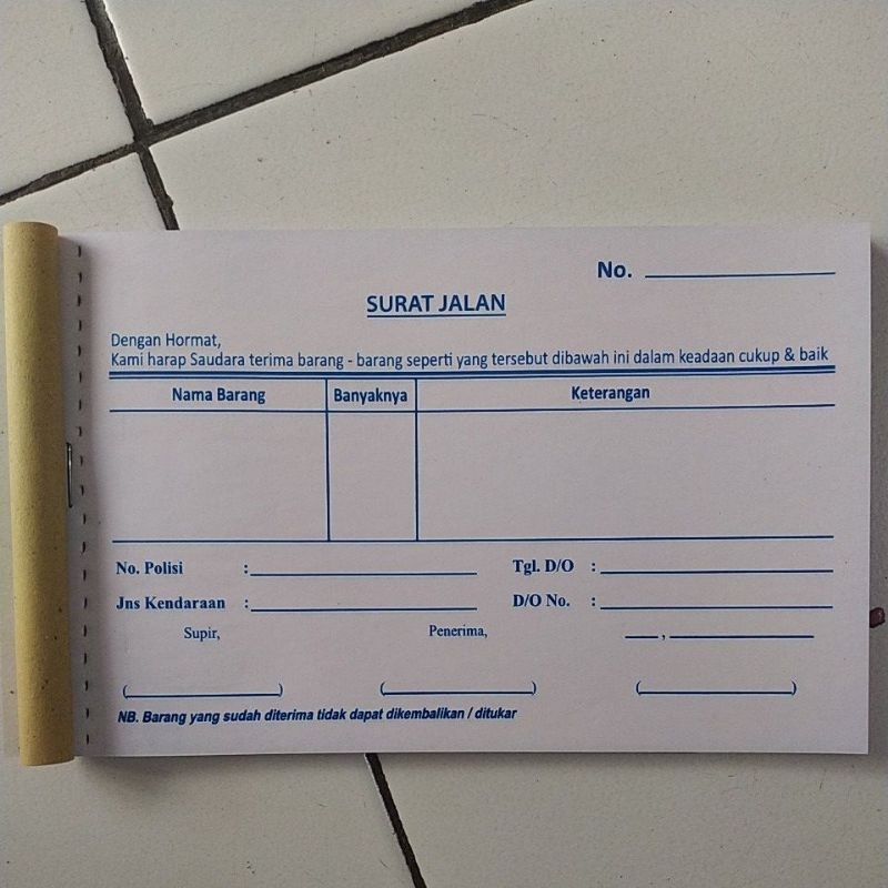 Jual SURAT JALAN KOSONGAN 2 PLY 1/4 FOLIO - SIAP KIRIM | Shopee Indonesia