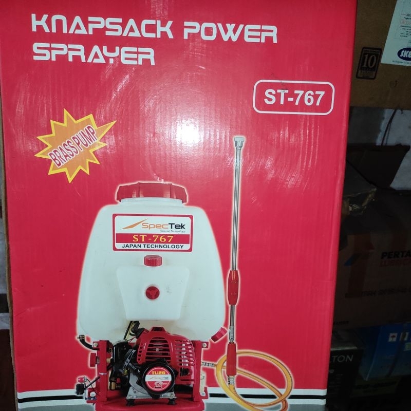 Jual mesin semprotan hama knapsack power sprayer engine 2 tak tipe st767 merk spectek | Shopee ...