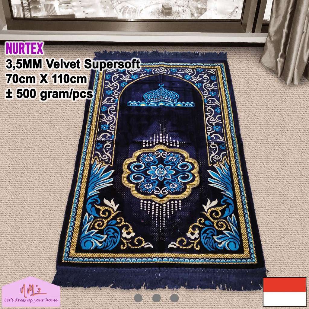 Jual Nurtex Sajadah sejadah beludru turki turkey motif acak alas sholat ...