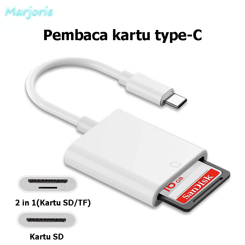 Jual 2 in 1 OTG Type-C Micro SD/TF Card Reader Data Reader Cable Card Reader Adaptor Laptop Data ...