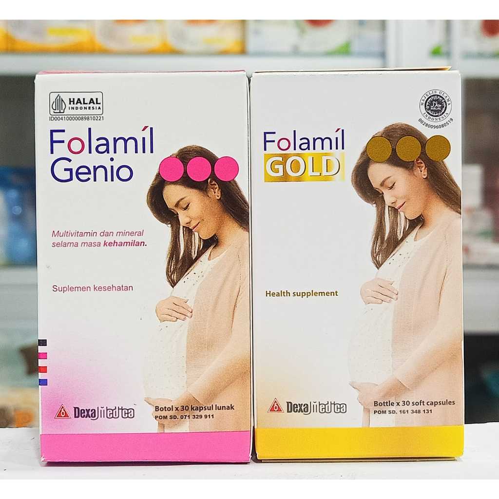 Jual Folamil 𝐆𝐞𝐧𝐢𝐨 𝐝𝐚𝐧 𝐆𝐨𝐥𝐝 𝐈𝐒𝐈 𝟑𝟎 𝐊𝐀𝐏𝐒𝐔𝐋 - Suplemen Ibu Hamil ...
