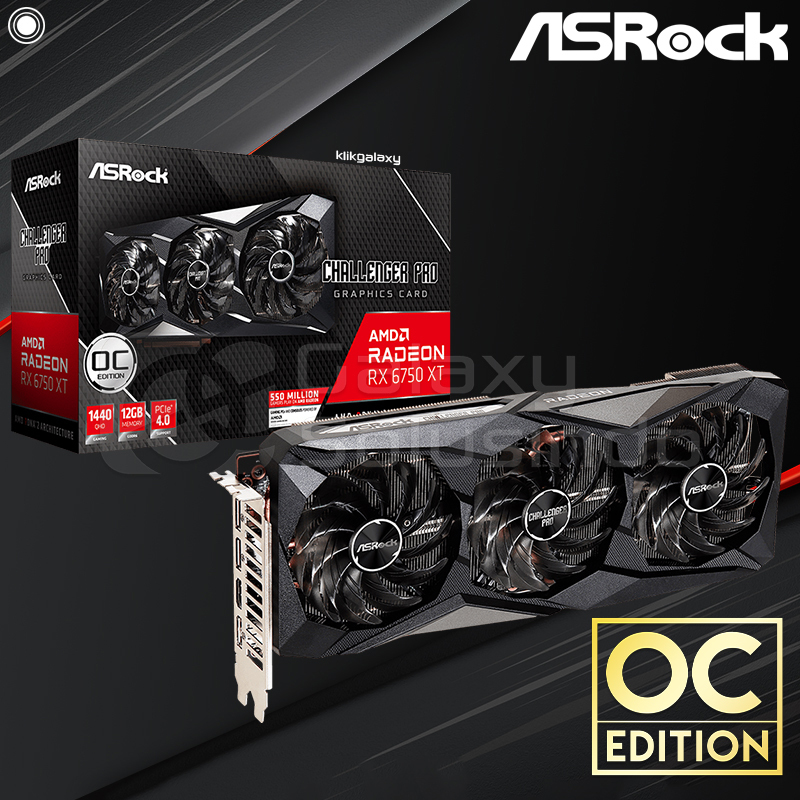 Jual Asrock Radeon RX 6750 XT CHALLENGER PRO 12GB OC GDDR6 - VGA ...