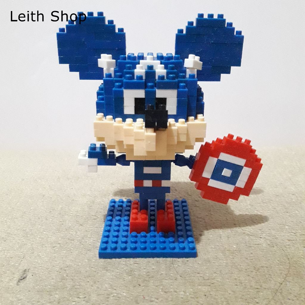 Jual Mickey Captain America Brick 3D Model Figure Sembo Block ...