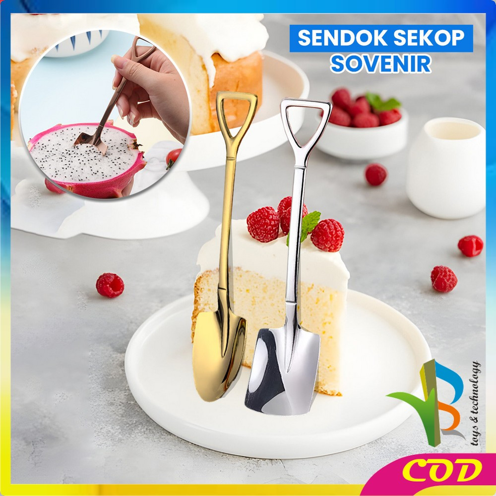 Jual RB-C1006 Sendok Dessert Bentuk Sekop Besi Stainless Baja Anti ...