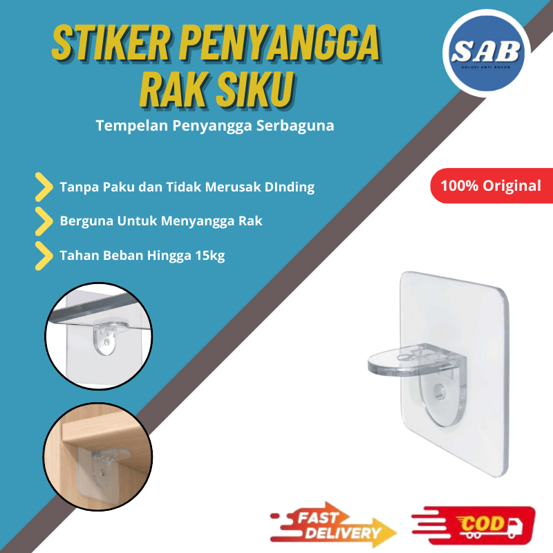 Jual Stiker Dinding Penyangga Rak Siku Tempelan Penyangga Papan Holder ...
