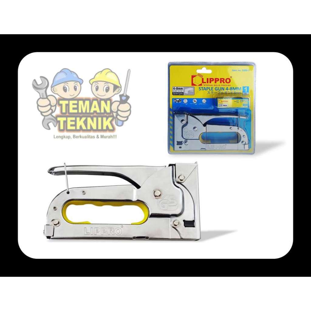Jual STAPLER GUN 4-8MM STAPLES KAYU LIPPRO | Shopee Indonesia