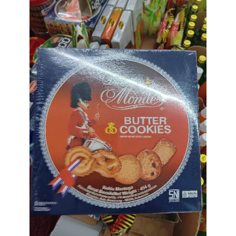 Jual READY STOK MONDE BUTTER COOKIES JAJAN KALENG PREMIUM MONDE 454 GR ...