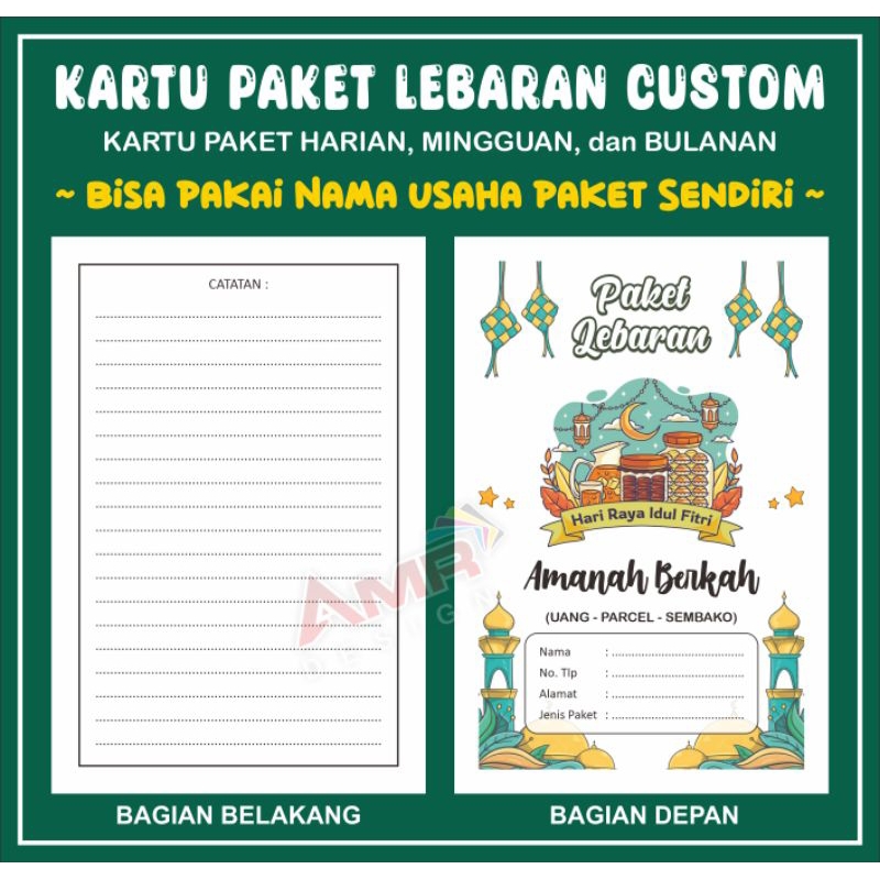 Jual Kartu Paket Lebaran CUSTOM | Shopee Indonesia