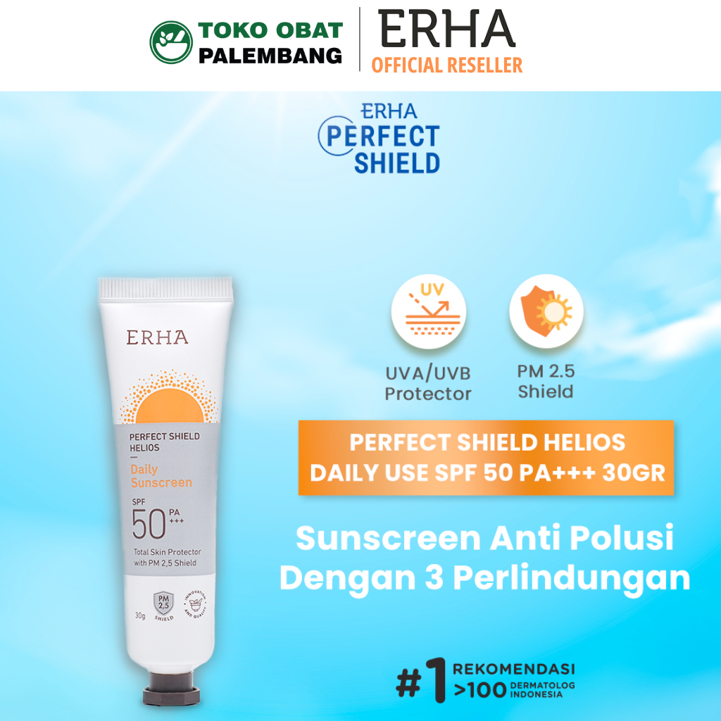 Jual ERHA PERFECT SHIELD HELIOS SPF50 PA+++ DAILY SUNSCREEN TABIR SURYA ...