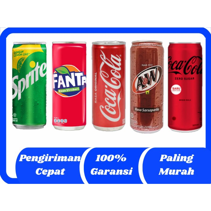 Jual COLA SPRITE FANTA AW SARSAPARILA SCHWEPPES Air Tonik Water Slim can kaleng 250mL 250 ml ...
