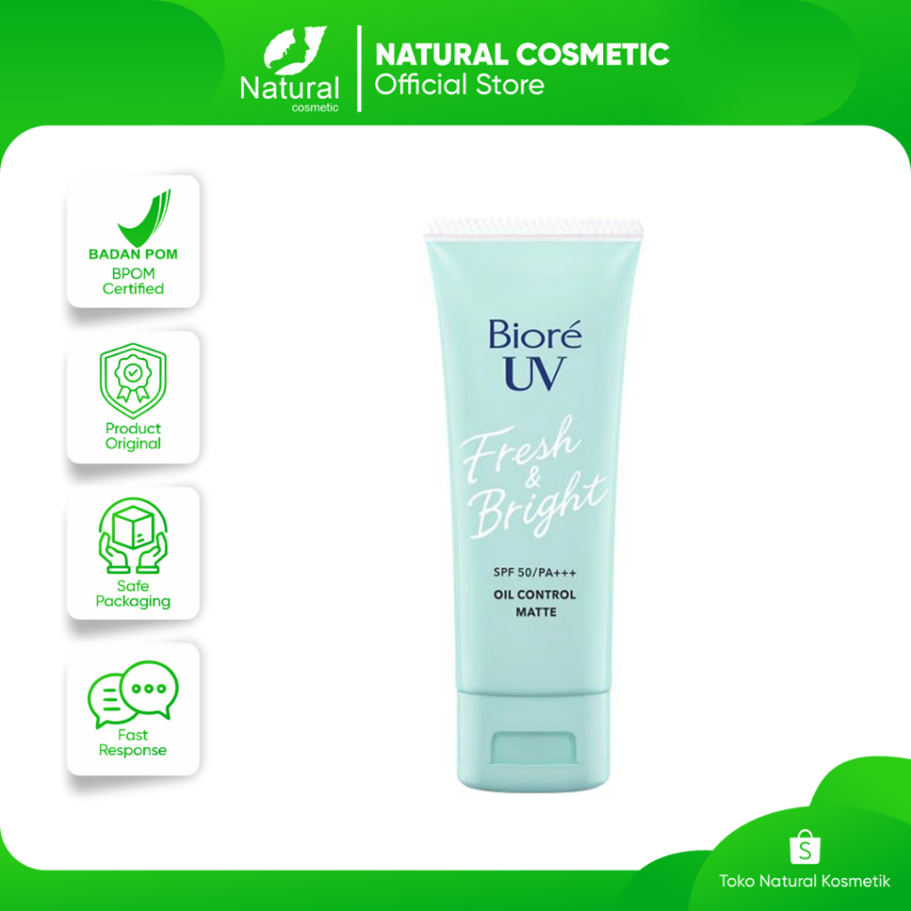 Jual Biore UV Fresh & Bright Oil Control Matte SPF 50 PA+++ 30g ...