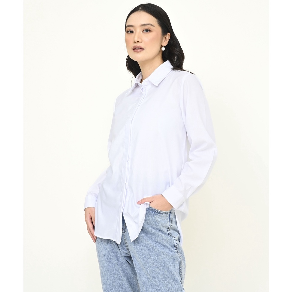 Jual Bagus Dipakai Geulisid DAILY SHIRT BASIC SERIES KEMEJA PUTIH KEMEJA KERJA KEMEJA ANTIKUSUT ...