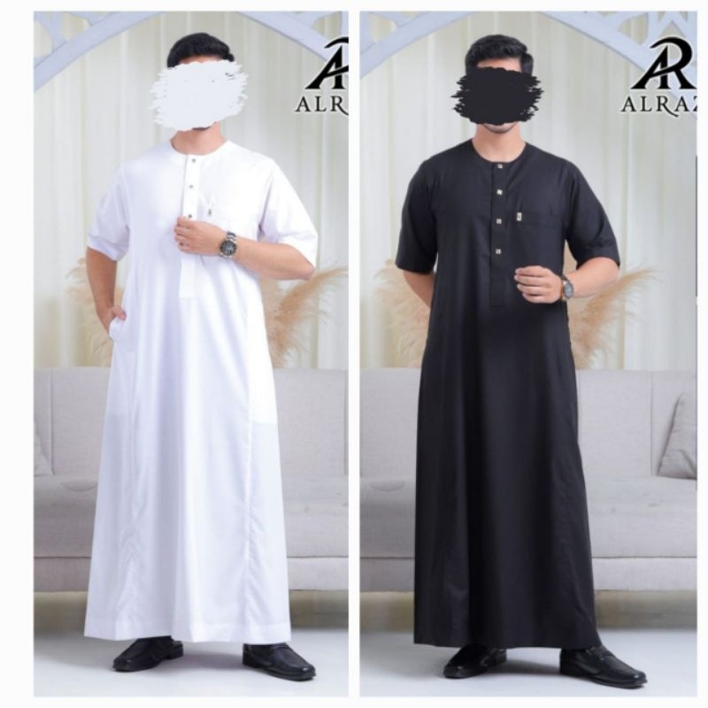 Jual Jubah Al raz An Nasai Lengan Pendek Katun Premium Jubah Al Raz ...