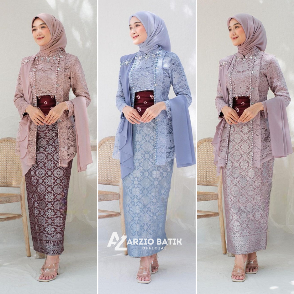 Jual Set Kebaya Kutu Baru Wisuda Modern Kebaya Set Tunik Lamaran Tunangan Batik Baju Couple ...