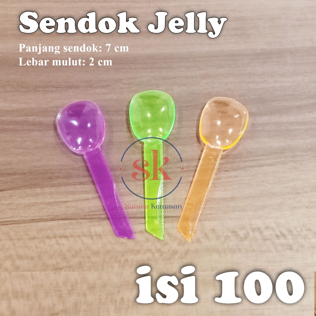 Jual (isi 100) Sendok Jelly Sendok Pudding Sendok Makan STB | Shopee ...