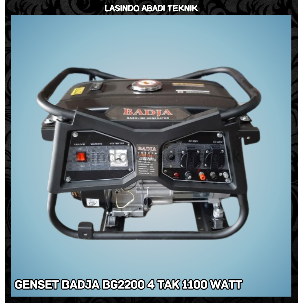 Jual GENSET BADJA BG2200 GENERATOR BADJA 1100W STARTER BG 2200 1100 ...