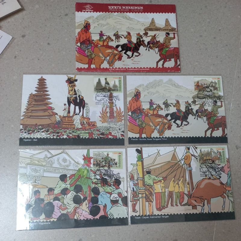 Jual Prangko Perangko Maximum Card Upacara Adat Tradituonal Ceremonies ...