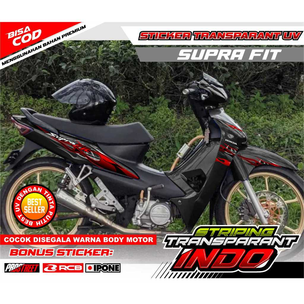 Jual STRIPING VARIASI HONDA SUPRA FIT NEW / STICKER LIST MOTOR SUPRA ...