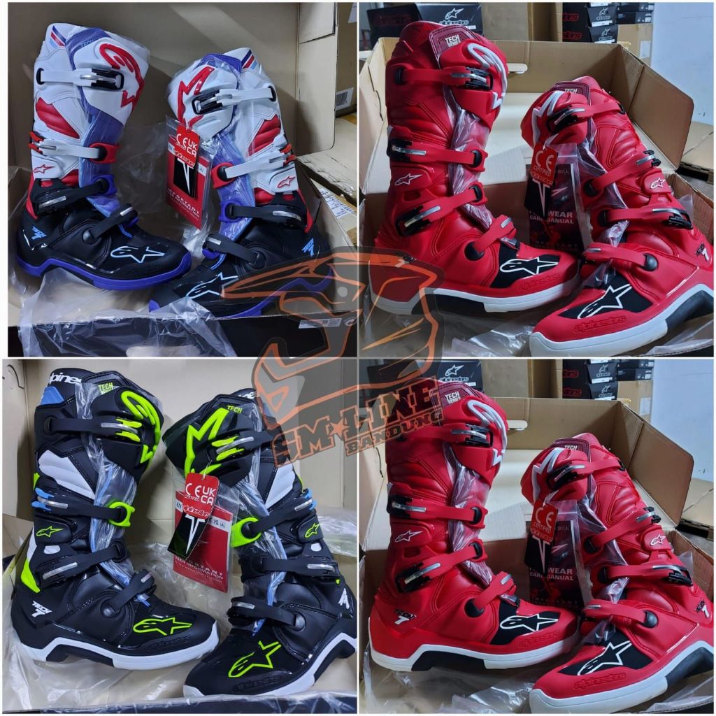 Jual Sepatu alpinestar Tech7 Tech 7 model 2024 klx crf KTM Husqvarna YZ | Shopee Indonesia