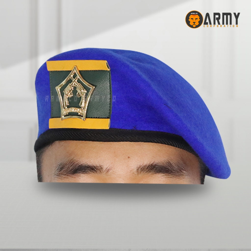 Jual Baret POM AD / PM AD Satu Set + Emblem /Baret Merk Camel | Shopee ...