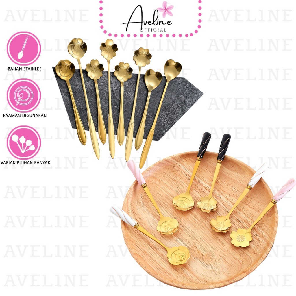 Jual AVELINE Sendok Teh Kopi Satuan Stainless Steel / Spoon Tea Spoon ...