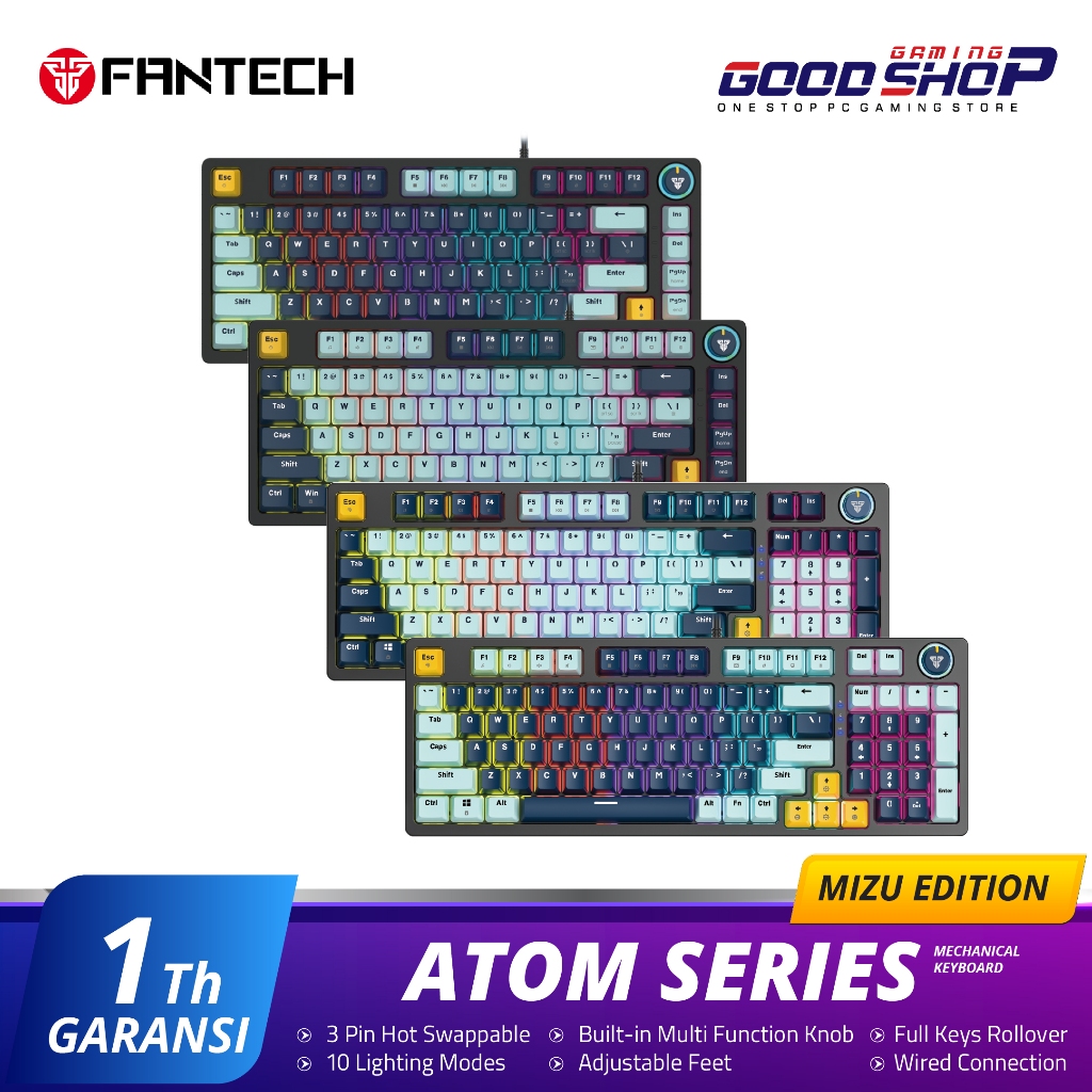 Jual Fantech ATOM96 MK890 RGB Keyboard Gaming Mechanical Full Size | Shopee Indonesia