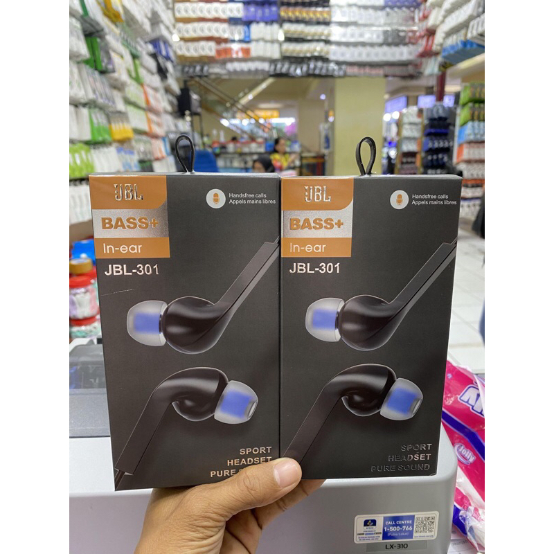 Jual Headset J-B-L -301 Superbass (Pack Import Besar + Mika Dalam & Mic ...