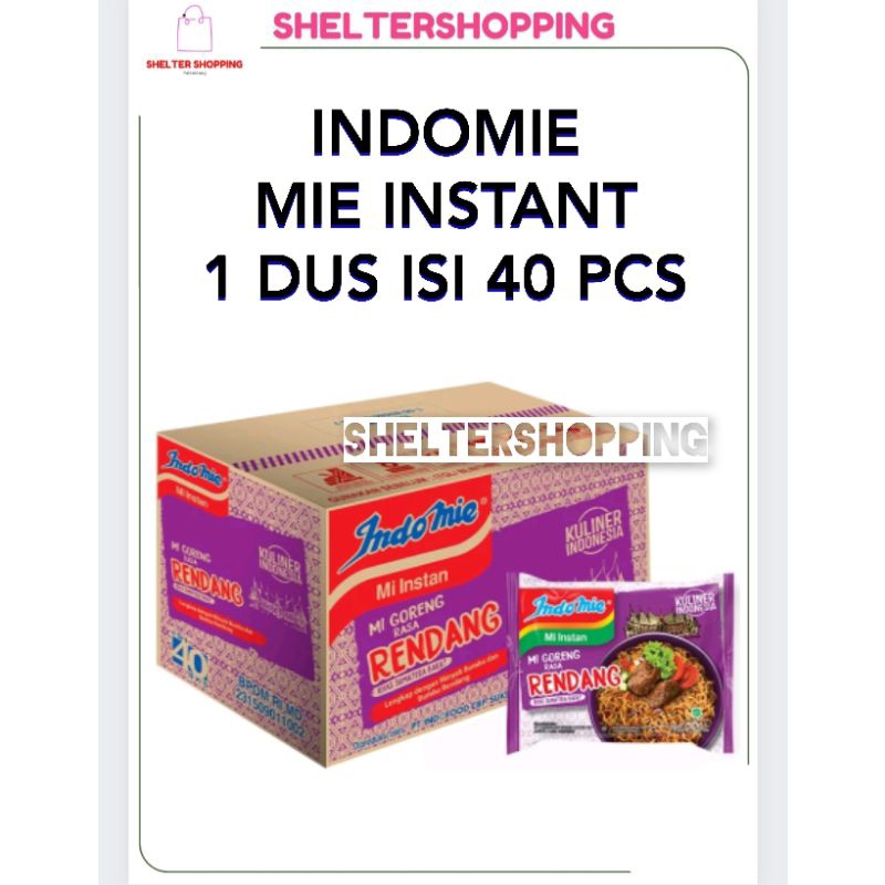 Jual INDOMIE Goreng Rendang 1 Dus isi 40 Pcs | Shopee Indonesia