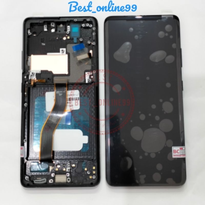 Jual LCD SAMSUNG S21 ULTRA 5G / G988B FULLSET TOUCHSCREEN+FRAME BLACK ...