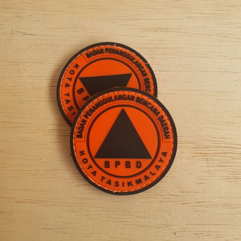 Jual patch rubber logo bpbd bulat kotak tasikmalaya - tempelan aksessoris emblem karet | Shopee ...