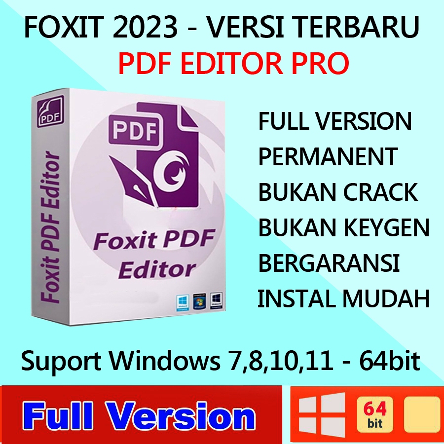 Jual Foxit 2025 PDF Editor Pro Full Version for Wind x64 | Shopee Indonesia