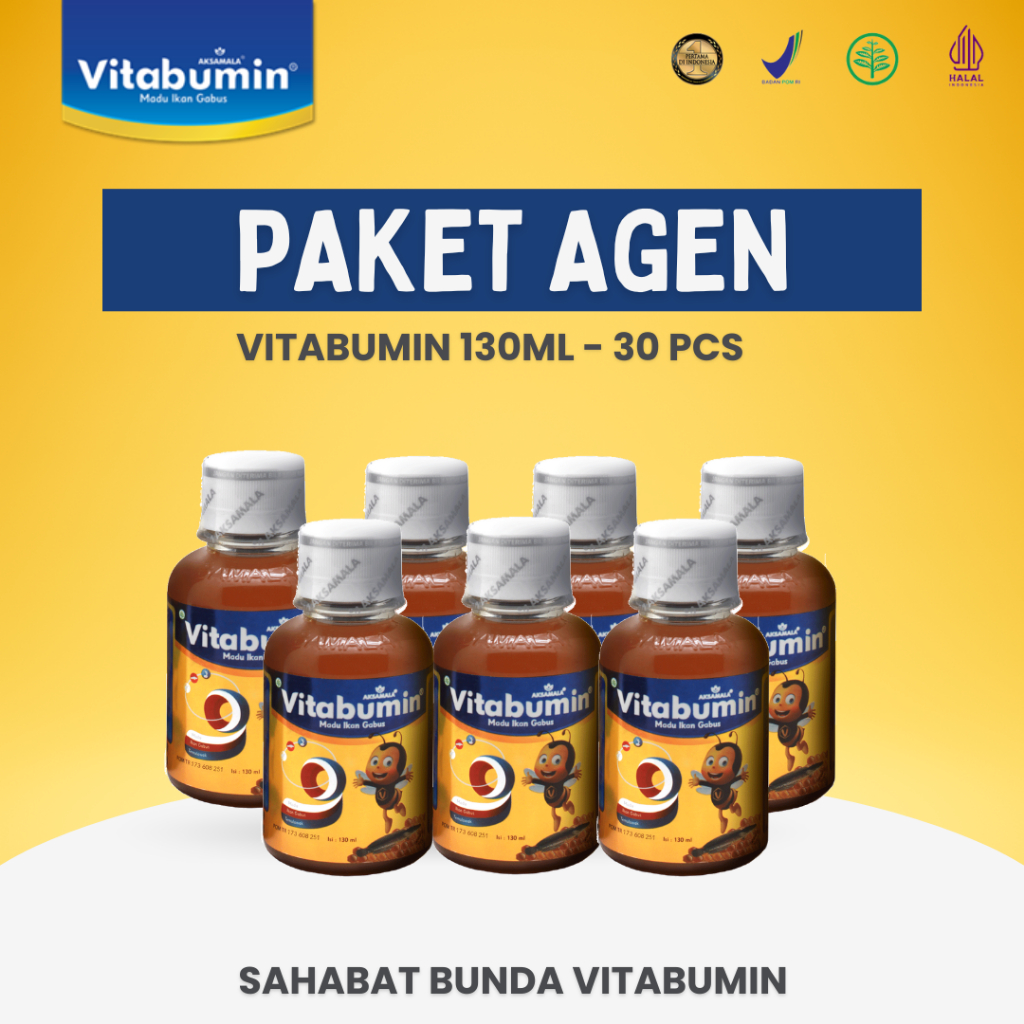 Jual Vitabumin 130ml [PAKET AGEN] Madu Penambah Nafsu Makan 30pcs | Shopee Indonesia