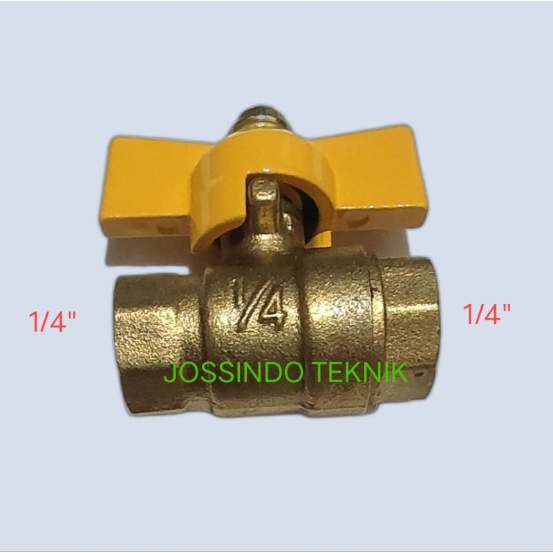 Jual BALL VALVE 1/4" KUNINGAN Drat Dalam / BALL VALVE Kuningan 1/4" | Shopee Indonesia
