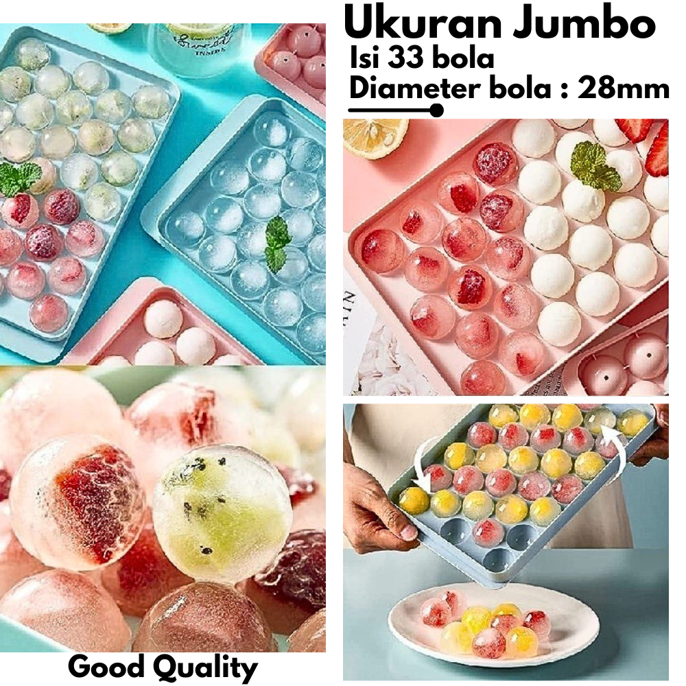 Jual NEW CETAKAN ES BATU BULAT 33 SLOT / ALAT CETAKAN ES PUDDING JELLY ...