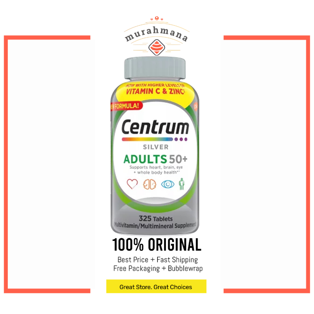 Jual CENTRUM Silver Multivitamin Adults 50+ (325 Tablets) NEW Formula ...