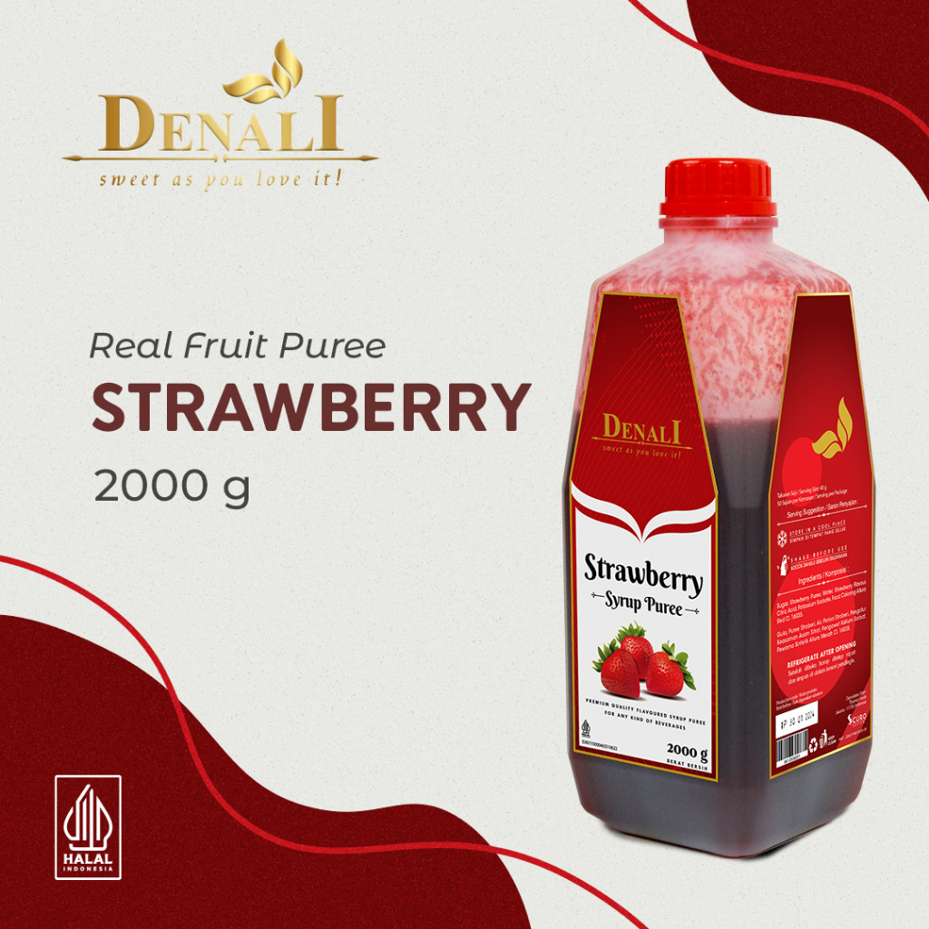 Jual Denali Strawberry Puree 2kg | Shopee Indonesia