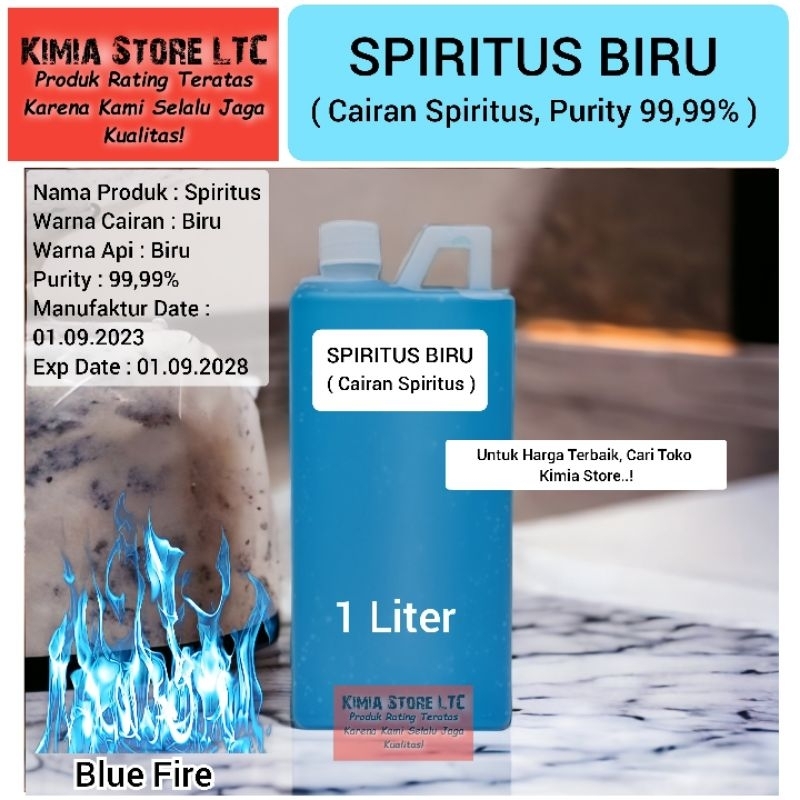 Jual SPIRITUS 1 LITER / SPIRITUS MURNI 1 LITER / SPIRITUS BIRU 1 LITER ...
