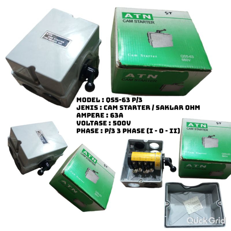 Jual Cam Starter GZ 63A QS5-63-P/Saklar OHM Tuas Genset Handle COS | Shopee Indonesia
