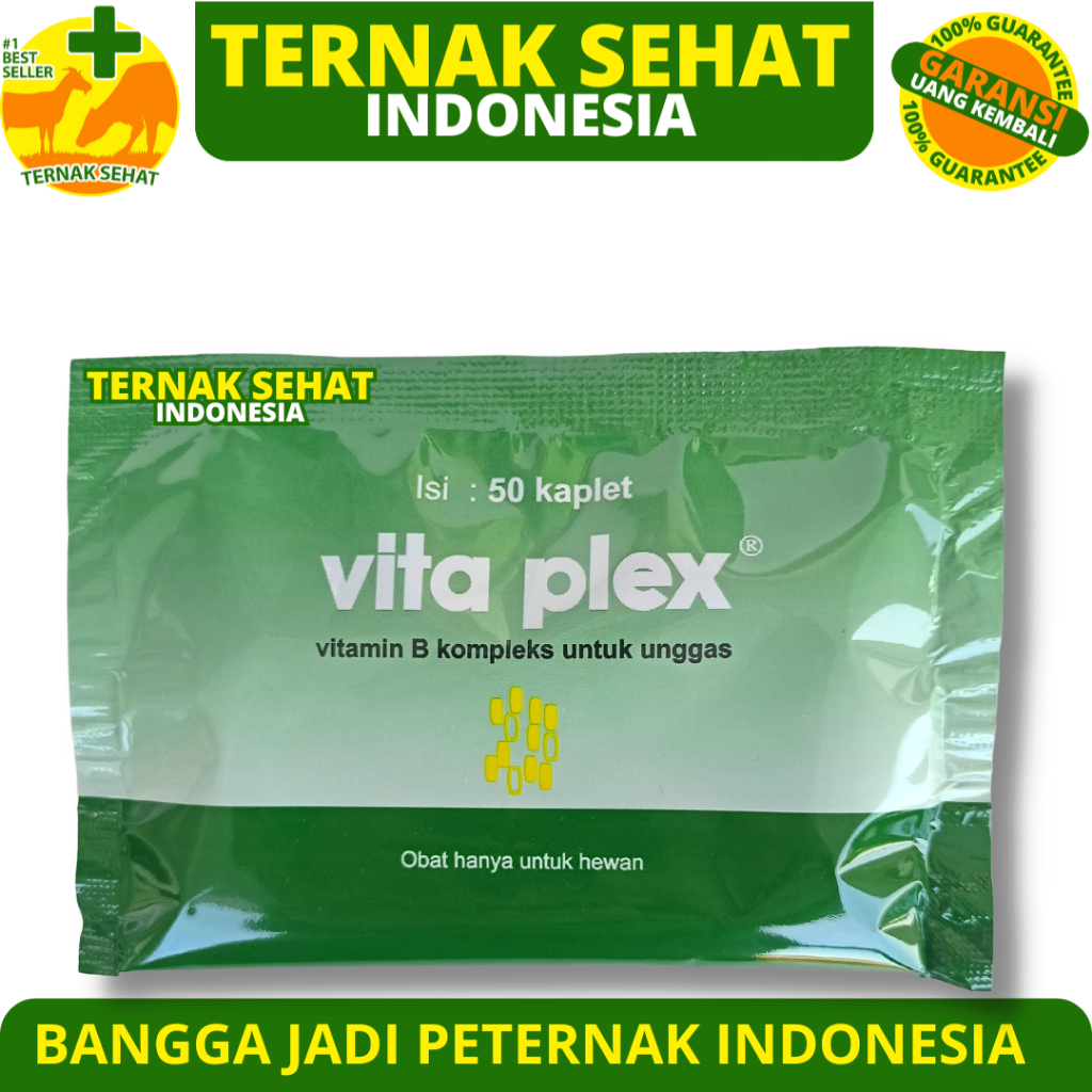 Jual VITA PLEX 50 KAPLET - Vitamin Unggas Ayam Burung Lengkap Vitaplex ...