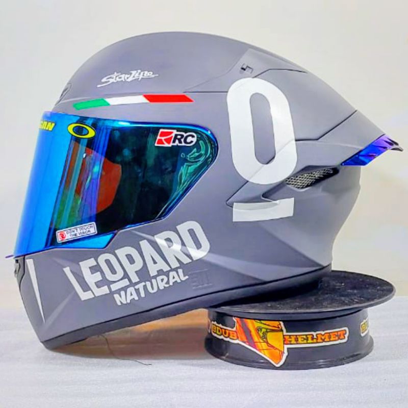 Jual Helm full face TT COURSE | TTC Kbr solid black dof paket ganteng ...