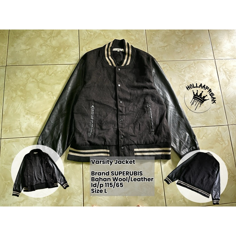 Jual Varsity Jacket Jaket Varsity Kulit Wool | Shopee Indonesia