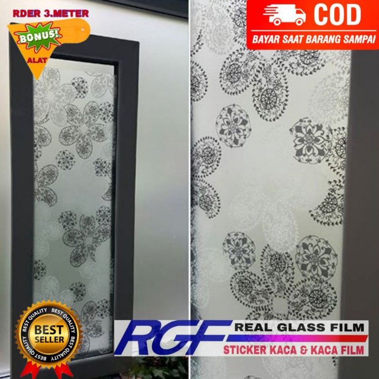 Jual Harga Promo STIKER KACA MOTIF DAUN BINTANG STICKER KACA SANDBLAST ...