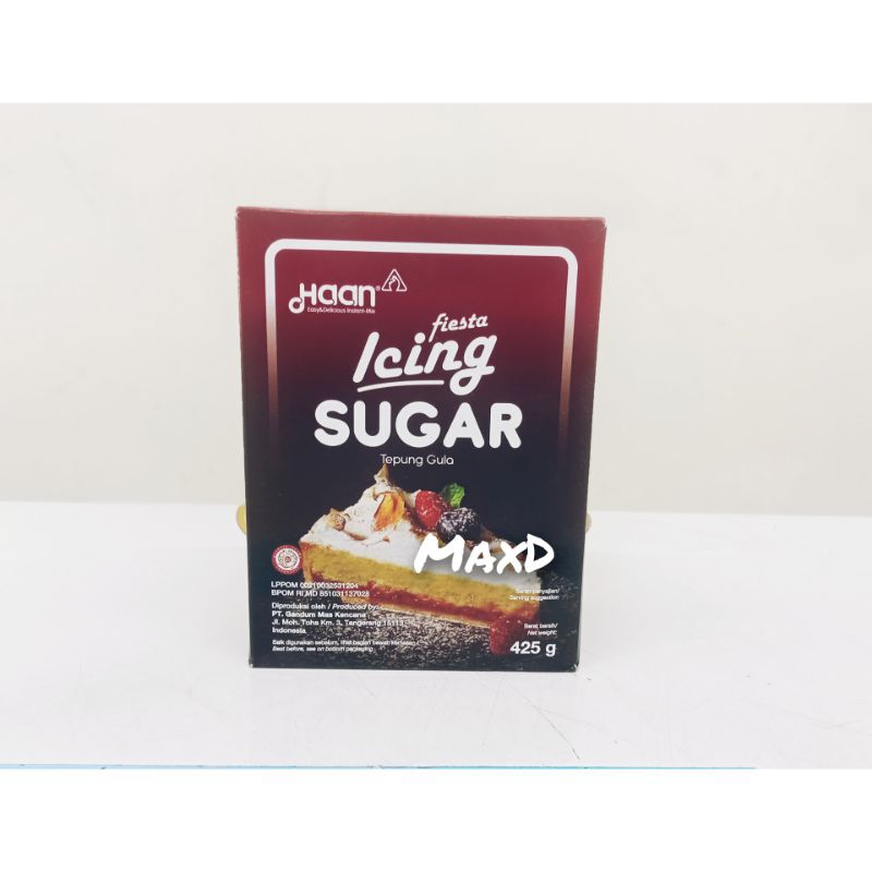 Jual Tepung Gula Icing Sugar Fiesta Haan 425 gr 1 Pcs | Shopee Indonesia