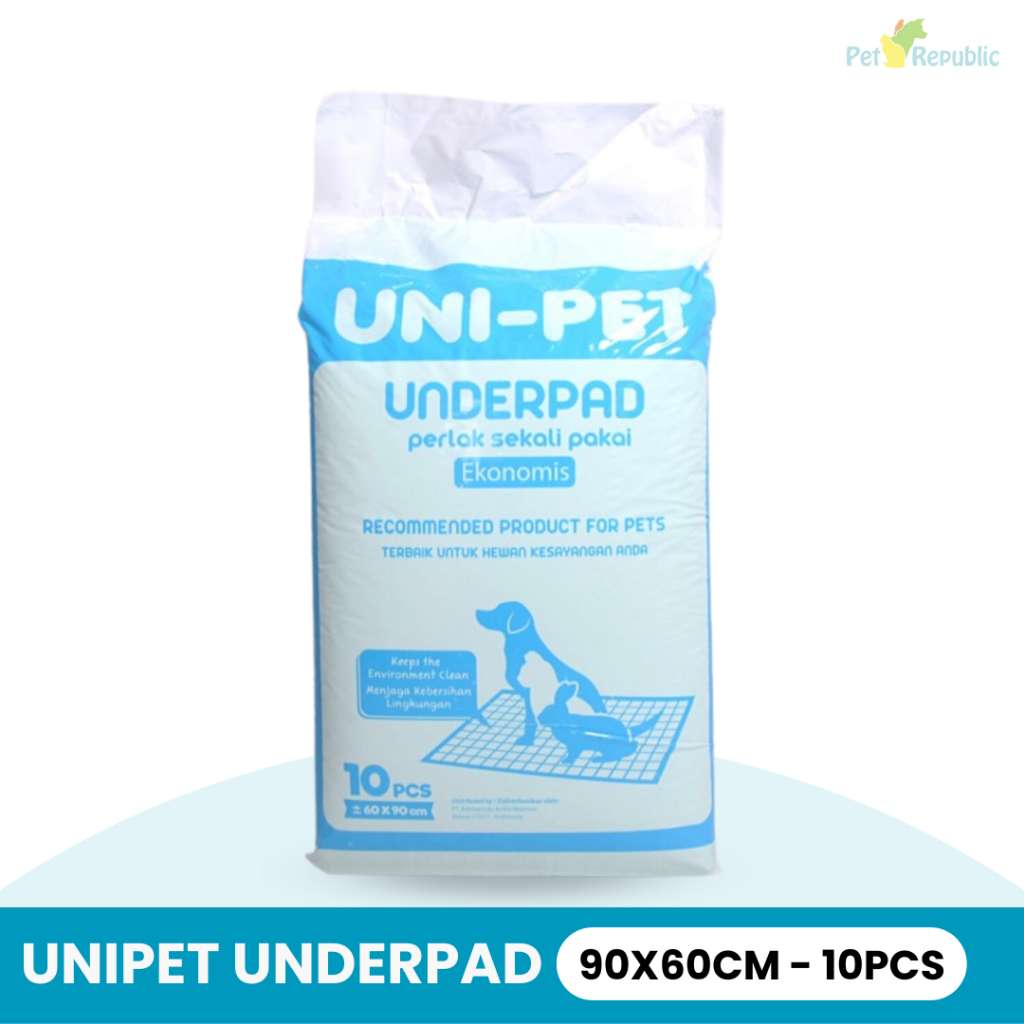 Jual UNIPET Alas Kandang Underpad 60x90cm 10pcs | Shopee Indonesia