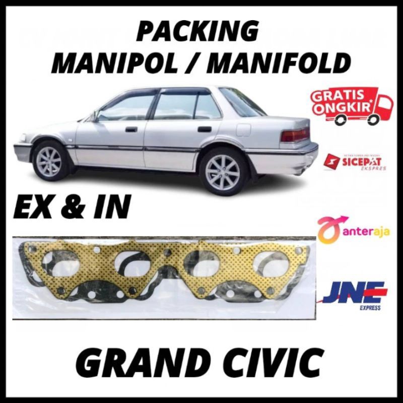 Jual Packing Paking Manipol Manifold Gasket EX dan IN Grand Civic ...